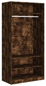 vidaXL Šatní skříň kouřový dub 100 x 50 x 200 cm kompozitní dřevo
