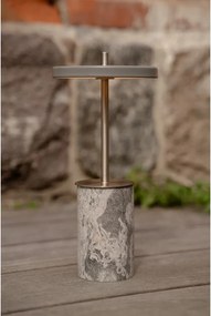 Šedá mramorová LED stmívatelná stolní lampa s kovovým stínidlem (výška 25,5 cm) Asteria Move Mini – UMAGE