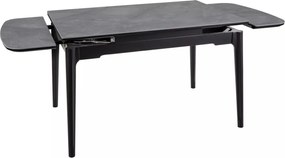 Jídelní rozkládací stůl Sento 120/180 cm keramika šedý mramor/černý
