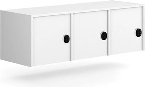 Nástavba pro skříně FRAME, 3x dveře, 1299 x 450 x 427 mm, kódový zámek, bílá