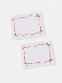 Sinsay - Stolní prostírání s dekorativním okrajem 2 pack - sytě růžová
