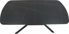 Jídelní rozkládací stůl Vector 160/200 cm keramika černý