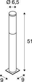 LA 229162 Venkovní svítidlo BIG NAILS 50  230V E27 15W IP44 - BIG WHITE (SLV)