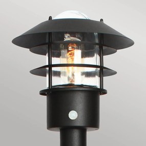 Venkovní lampa s čidlem Elstead HELSINGOR/černá/100 cm