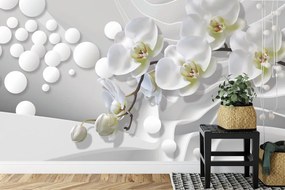 Fototapeta Bílé Orchideje Omyvatelný vlies 254x184