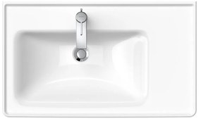 Duravit D-Neo - Umyvadlo do nábytku asymetrické 800 x 480 mm, umyvadlo vlevo, bílá 2369800000