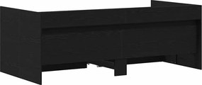 Daybed se zásuvkou Černý dub 75 x 190 cm Kompozitní dřevo 3334007