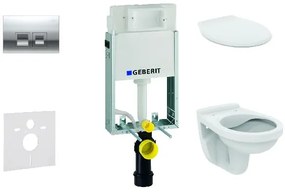 Geberit Kombifix - Set předstěnové instalace, klozet Alpha se sedátkem, tlačítko Delta35, lesklý chrom 110.100.00.1 NR5