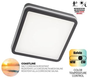 Redo 90292 - LED Venkovní stropní svítidlo se senzorem ISOLA LED/24W/230V IP54