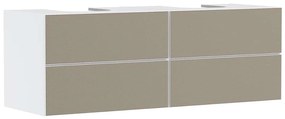 Hansgrohe Xevolos E - Umyvadlová skříňka 157x56x55 cm, 4 zásuvky, matná bílá/bronz 54199390