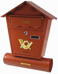 Poštovní schránka Nestor hnědá 370x100x440mm