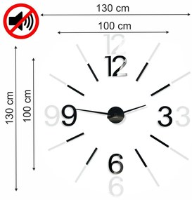 Flexistyle z540d - nalepovací hodiny s průměrem 100-130 cm