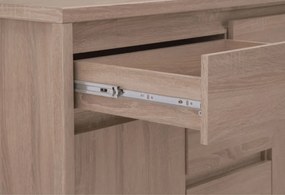 Komoda s dvířky a 5 zásuvkami Norton 127 cm Dub Sonoma
