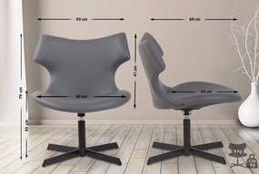 Relaxační křeslo Welland umělá kůže – šedá