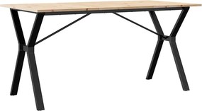 Jídelní stůl s Y rámem 140 x 80 x 75 cm borové dřevo a ocel 3282720