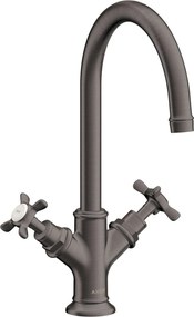 Axor Montreux - Umyvadlová baterie s výpustí, EcoSmart, kartáčovaný černý chrom 16502340