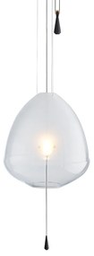Moderní svěšené svítidlo z ručně foukaného skla Limpid Light M Délka kabelu: 3500 mm, Sklo: Transparentní, Stmívání: Stmívatelné fázově