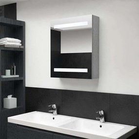 vidaXL LED koupelnová skříňka se zrcadlem 50 x 14 x 60 cm [326485] Barva: Betonová šedá