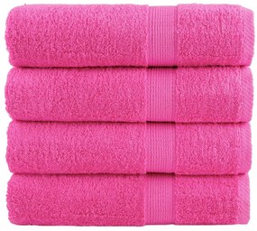 Premium ručníky SOLUND 4 ks růžové 50 x 100 cm 600 g/m² 137522