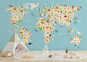 Dětská fototapeta na míru Mapa Malého Objevitele | Vliesová fototapeta na zed' | DFTD5P 352437