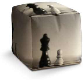 Sablio Taburet Cube Šachy: 40x40x40 cm