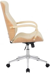 Bhm germany Kancelářská židle Melilla, syntetická kůže, přírodní / krémová
