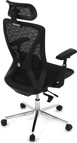 Ergonomická kancelářská židle NILS - černá síťovina