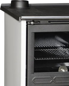 PLAMEN Sporák na tuhá paliva 850 GLAS - L bílý