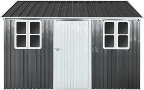 Plechový zahradní domek na nářadí, antracitová, 3,6x3,1x2,5 m, GABKO