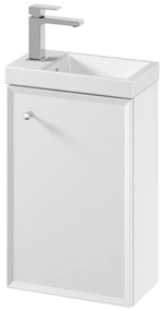 Cersanit Mille, závěsná WC skříňka 392x214x590 mm + keramické umyvadlo Como, bílá matná, S801-568
