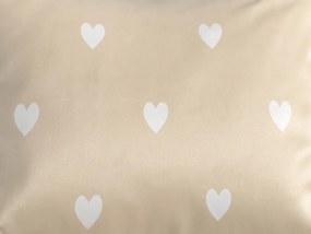 Sada povlečení z polybavlny HEARTILO POLY béžové + povlak na polštář 50 x 70 cm ZDARMA