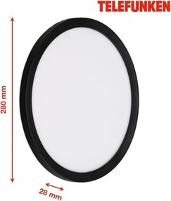 Telefunken 313405TF - LED Venkovní nástěnné svítidlo LED/15W/230V IP44 černá