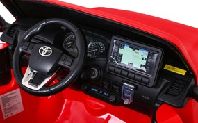 Ramiz Elektrické auto Toyota Hilux pro děti červené + pohon 4x4 + dálkové ovládání
