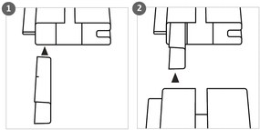Dekodum Stropní kolejnice z PVC jednořadá bílá Délka: 160 cm, Typ přichycení: žabky