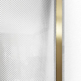 Rea Aero Ombre, sprchová zástěna Walk-In 110x195 cm, 8mm čiré sklo s bílým vzorem, zlatý matný profil, REA-K2465
