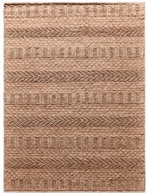 Diamond Carpets India, Ručně vázaný kusový koberec Louve DESP P91 Dust Natural, 80x150, hnědá, chodba / předsíň