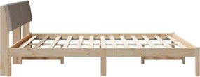 Rám postele Hnědá a taupe 200 x 200 cm Masivní borovicové dřevo 3394331