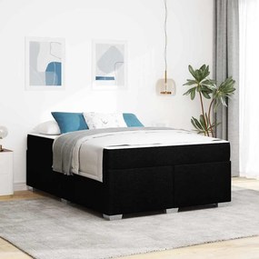 Rám postele s matrací Černá 140 x 200 cm textil 3399189