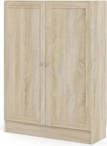 Skříň Bask 79 x 28,3 x 107,2 cm, dveře dřevo, dub sonoma