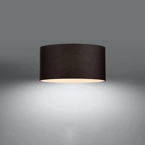 Stropní svítidlo Otto, 1x černé textilní stínítko, (bílé sklo), (fi 50 cm)