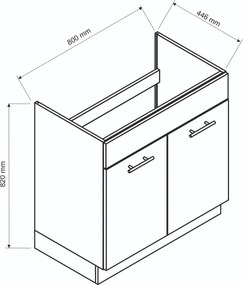 Kuchyně ELENE II 240 dub artisan/černá