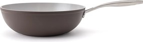 Elmich Nepřilnavá keramická pánev wok Zen Ø 28 cm - hnědá