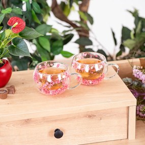 4Home Termo sklenice na cappuccino Blossom Hot&Cool, 270 ml, 2 ks