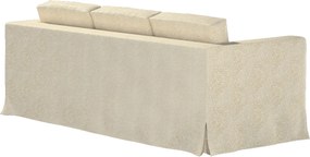 Potah na pohovku IKEA  Karlanda 3-místná nerozkládací, dlouhý barva béžová látka lesklé, pletený vzor, vzorované