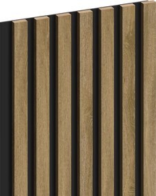 Mexen Lam-B, stěnové lamely 275 × 31,5 cm, HDF deska 4 mm, dub klasický, S100-275317-2812-072