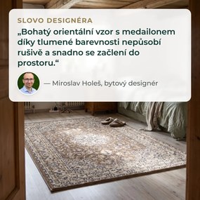 Angel Carpet, Kusový koberec Sultan 42 Beige, 120x170, béžová, kancelář