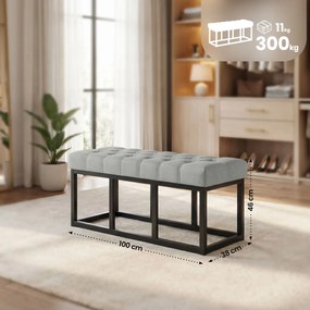 Lavice Amun látka B100 – šedá