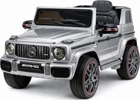 LEAN CARS Elektrické autíčko Mercedes AMG G 63 stříbrné lakované