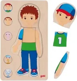 GOKI Vícevrstvé puzzle Lidské tělo Chlapec / od 4 let