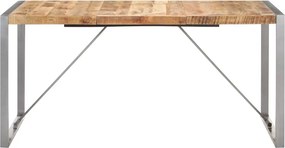 Jídelní stůl 160 x 80 x 75 cm masivní hrubé mangovníkové dřevo 321563